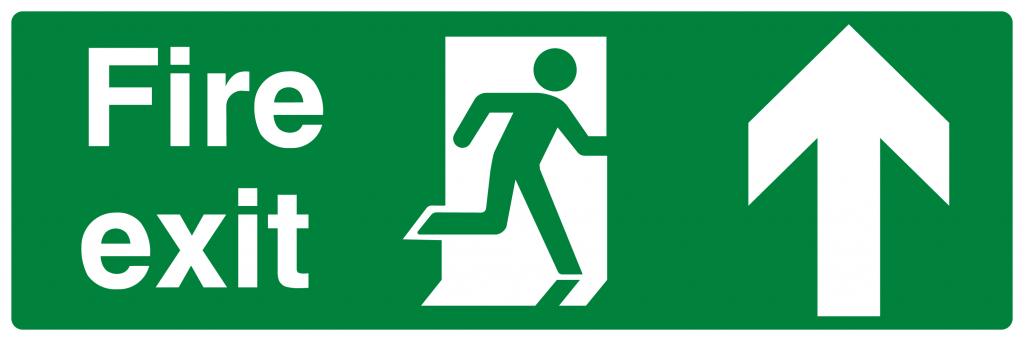 Fire Exit Running Man Up – High Quality Vector Sign And Symbols