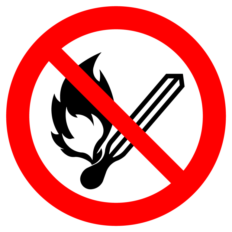 No Open Flame Source And Smoking Prohibited – High Quality Vector Sign ...